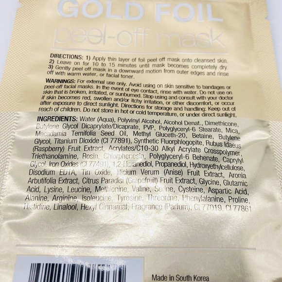 Masque Bar | Skincare | Masque Bar Gold Foil Peeloff Mask Moisturize ...
